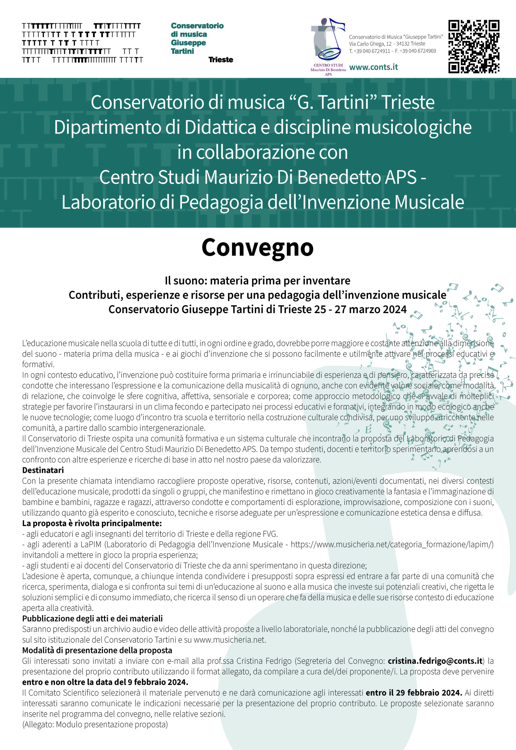 CONVEGNO - Il suono: materia prima per inventare Contributi, esperienze ...
